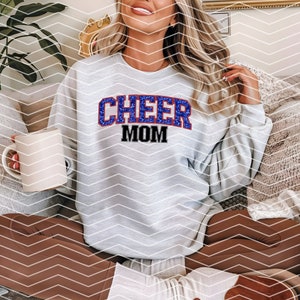 Digital Download, Navy and Red Cheer Mom PNG, Cheerleader PNG ...