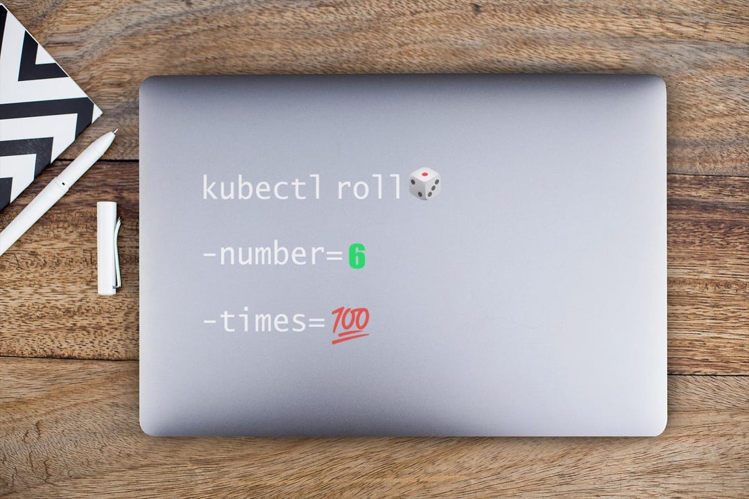 Kubernetes Sticker, Roll the Dice Decal, Coding Sticker, Programming ...
