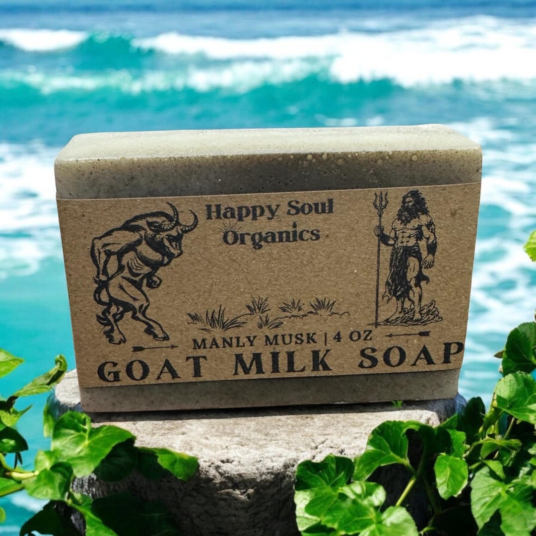 Manly Musk Goat Milk Soap 4oz All Natural Organic Handcrafted Soap ...