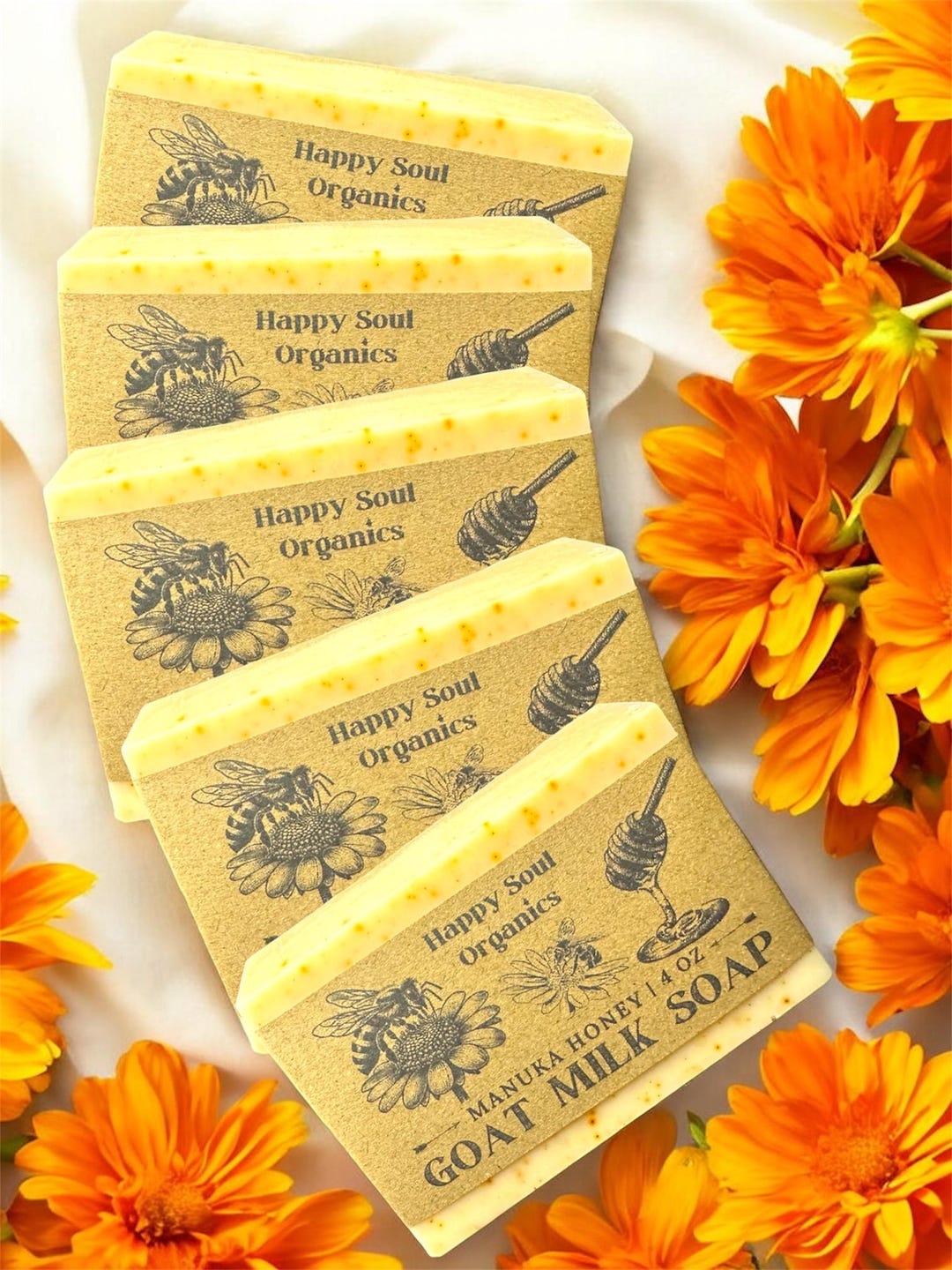 Manuka Raw Honey Soaps 5 Pack All Natural Skincare Handcrafted Organic ...