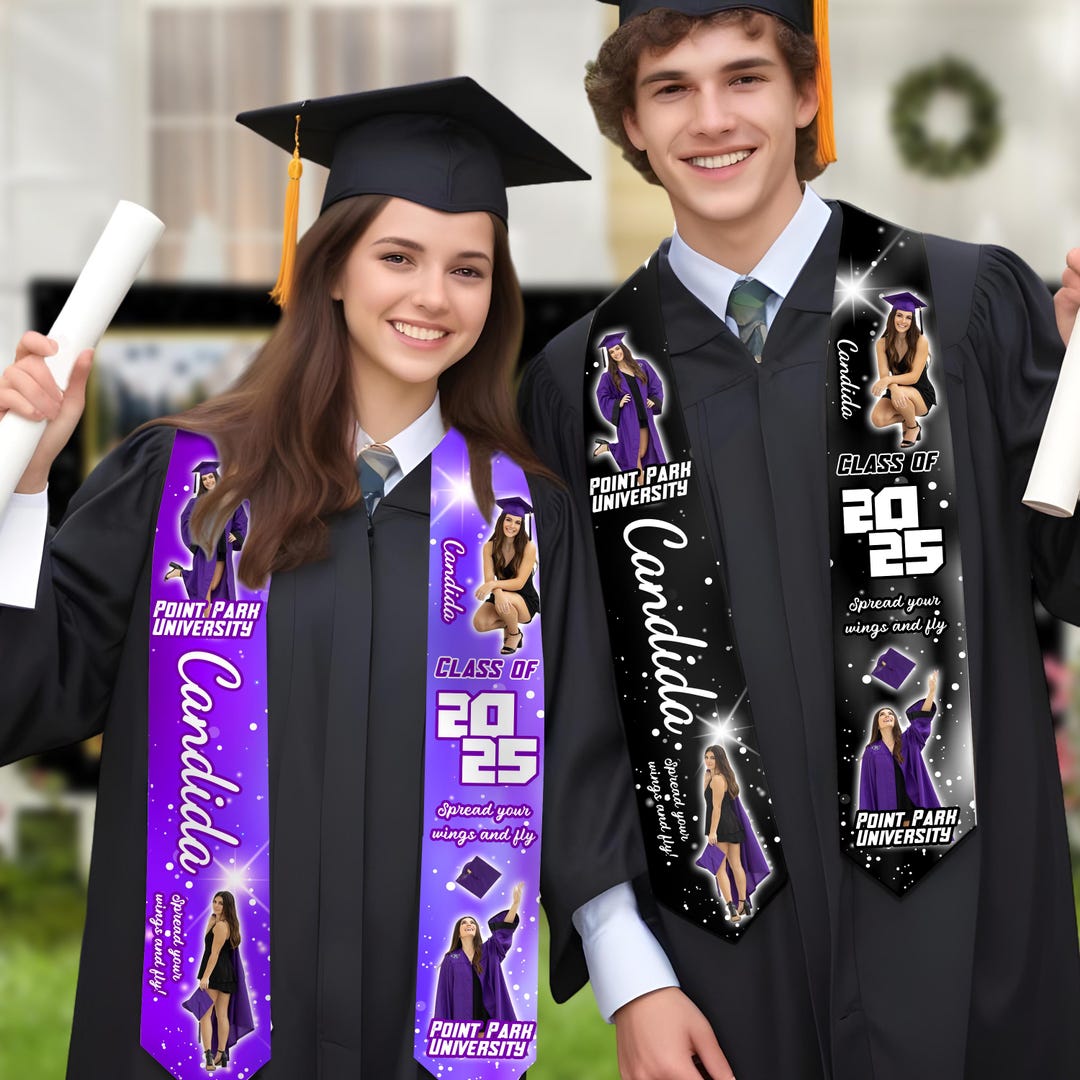 Custom Photo Graduation Stole, Personalized Graduation Stoles With Name ...