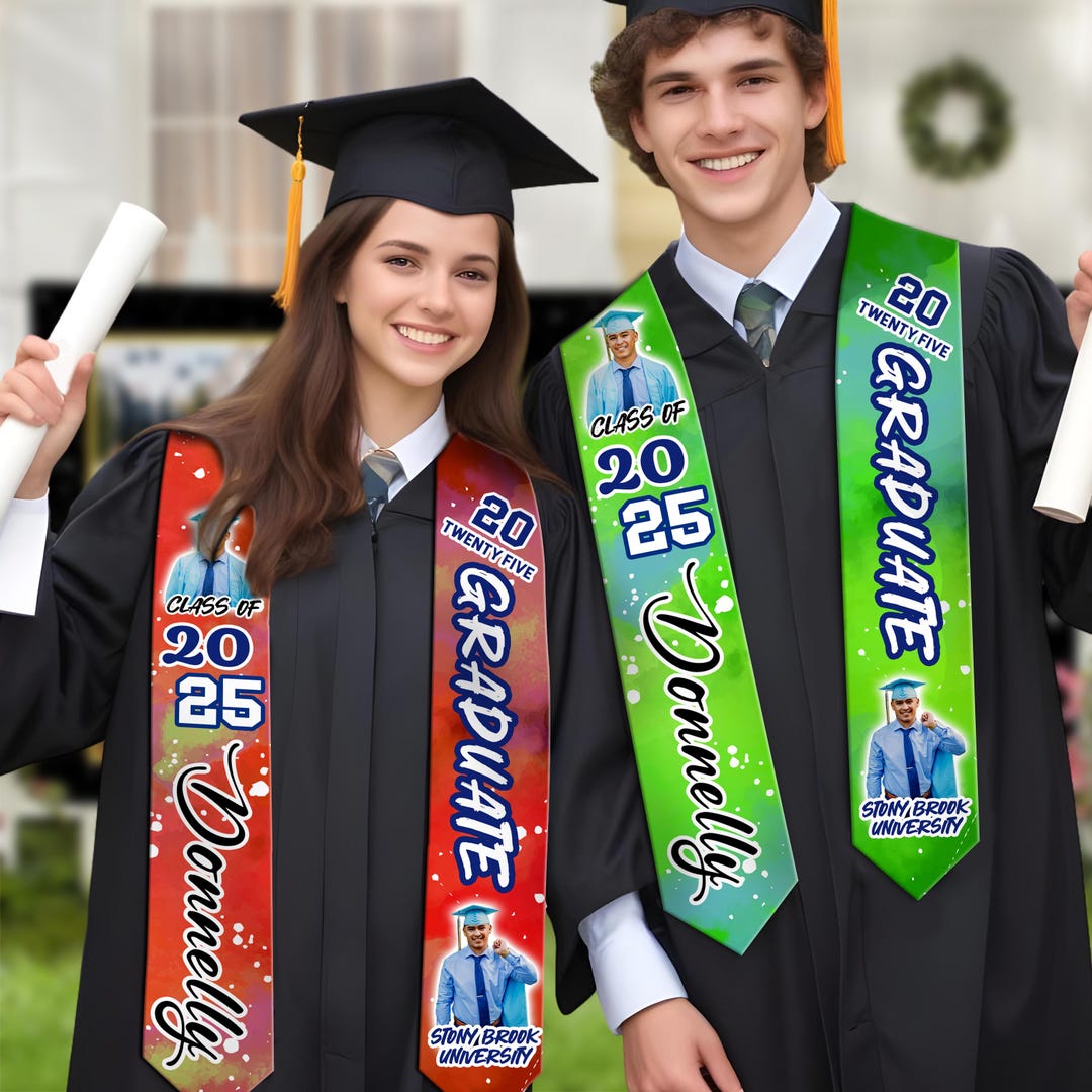Custom Graduation Stole, Personalized Your School Color Sash, in Loving ...