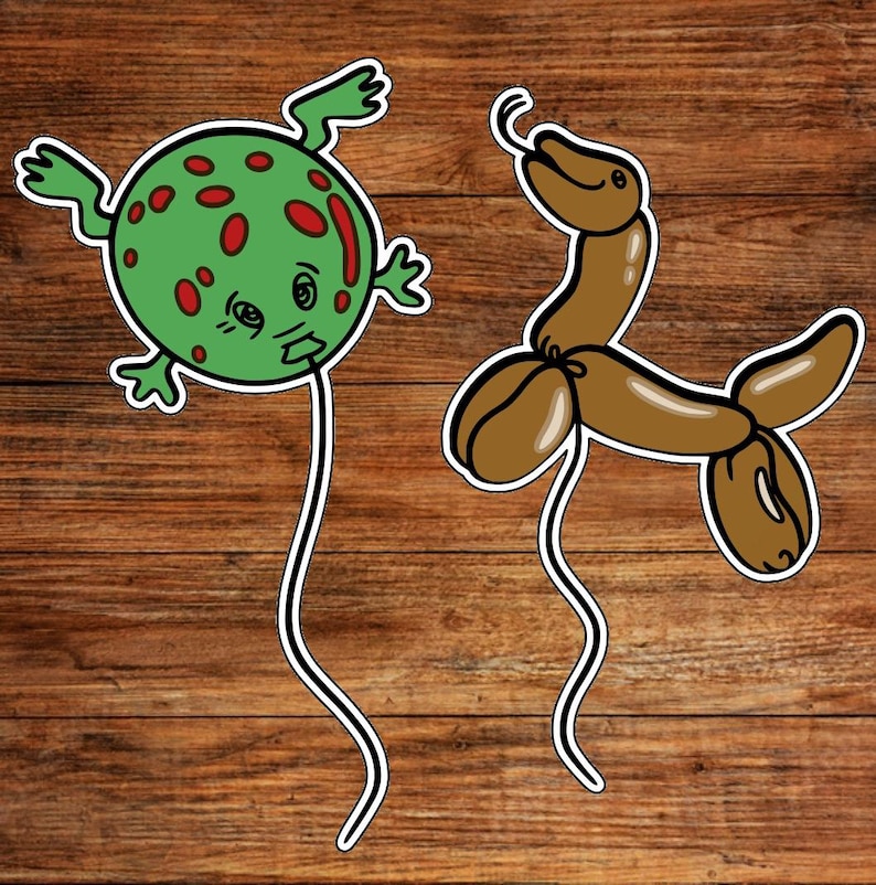 Shrek Balloon Animals Sticker, Shrek Sticker, Stickers, Decal, Shrek ...