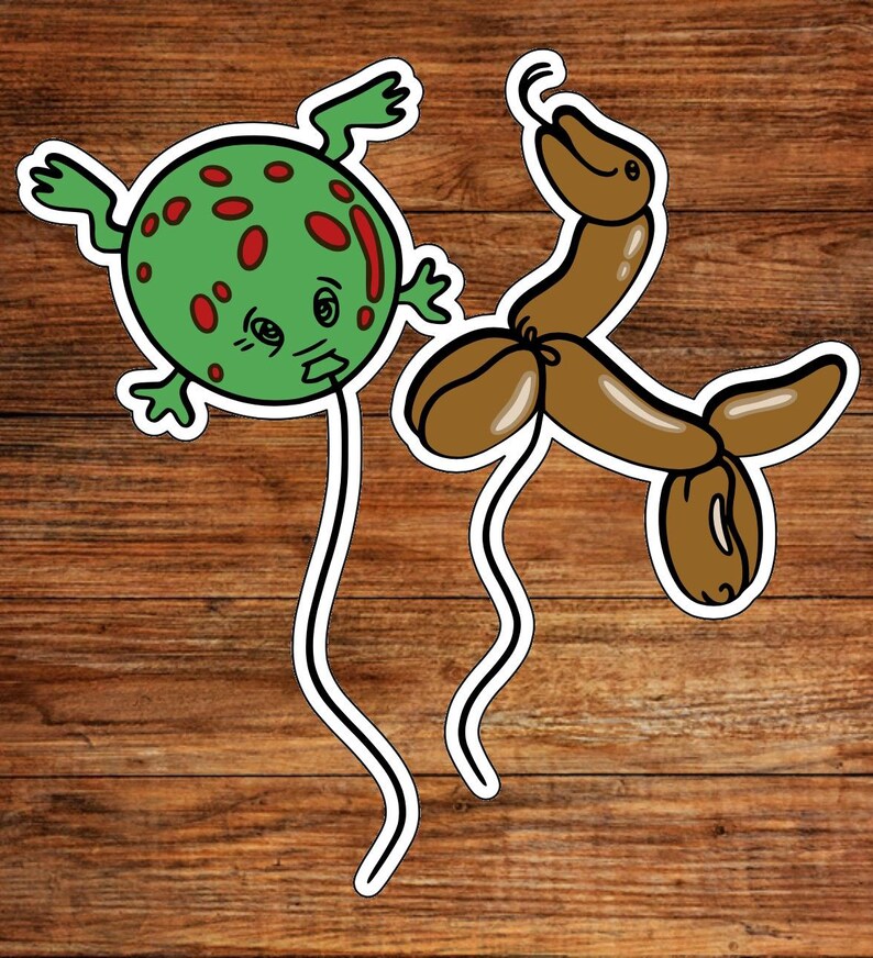 Shrek Balloon Animals Sticker, Shrek Sticker, Stickers, Decal, Shrek ...