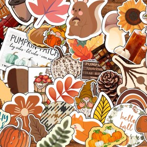 25-100pcs Fall Stickers, Assorted Fall Stickers, Fall Sticker Pack, Waterproof Vinyl Stickers ...