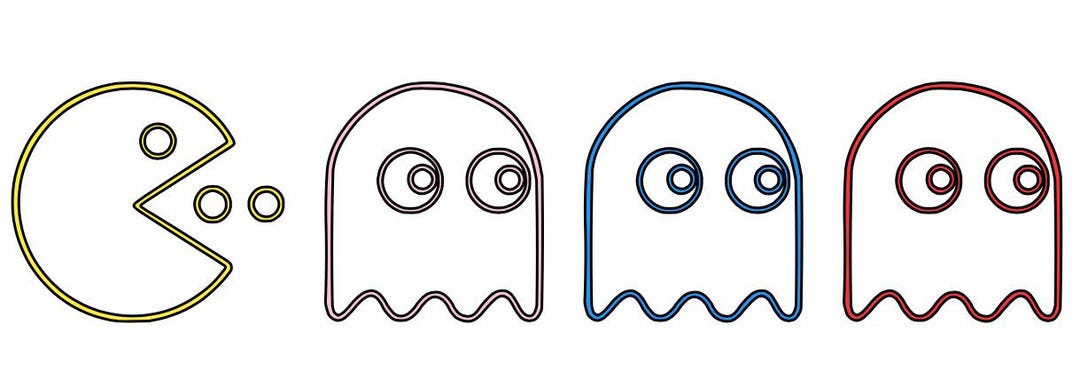 Pacman Car Decal, Pacman Sticker, Pacman Game, Gift for Car, Decal ...