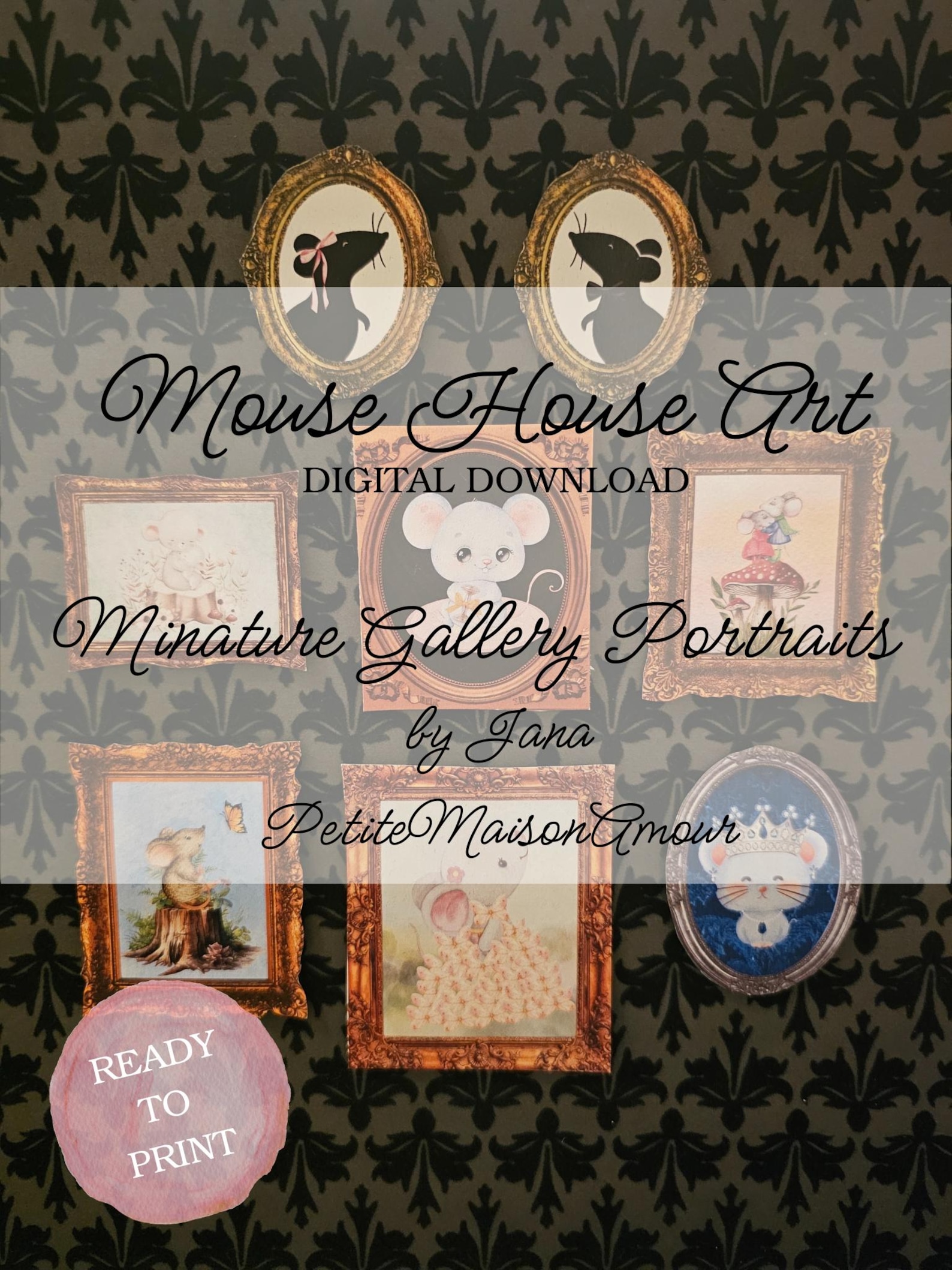 Portrait Love! Printable Miniature Portraits of Enchanting Mice ...