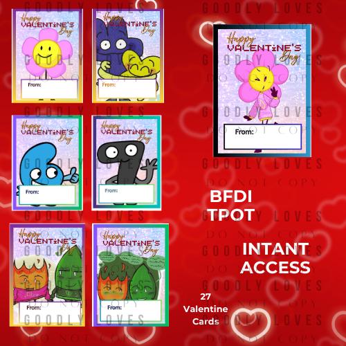 27 BFDI Battle for Dream Island Valentine Cards | PDF DIGITAL Download ...