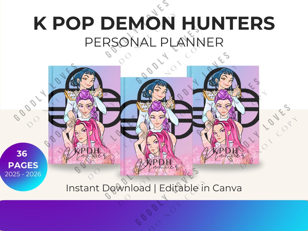 KPDH Personal Planner | K-POP Demon Hunters | Digital Download | Canva ...