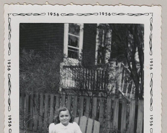 Original Vintage Photo Snapshot Girl Sitting Outdoors 1956 - Etsy