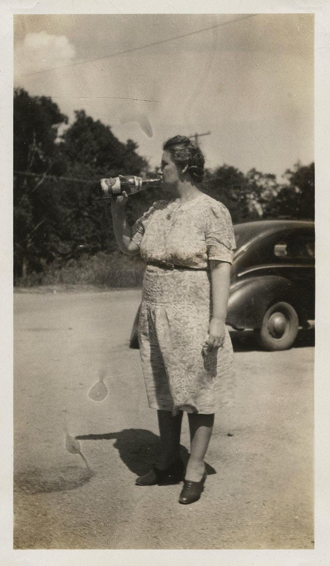 Original Vintage Photo Snapshot Woman Drinking Beer 1930s-40s - Etsy