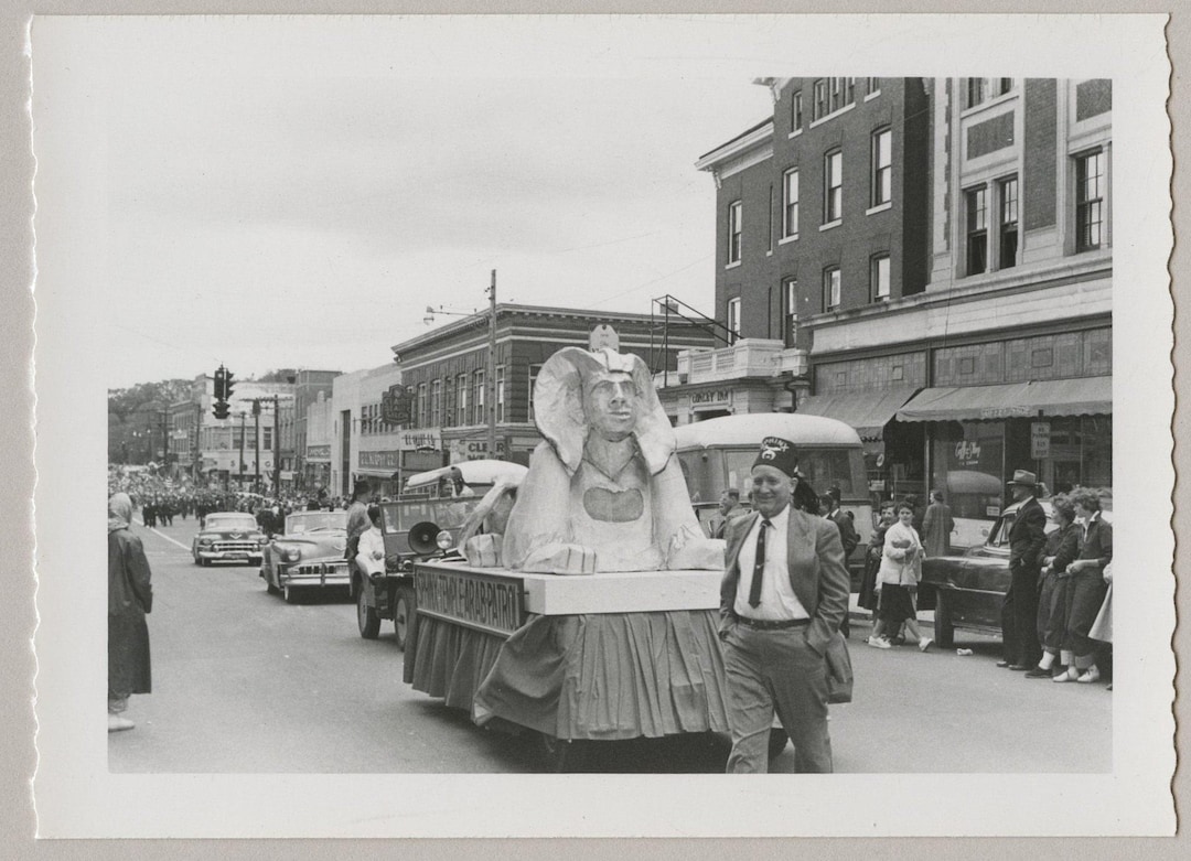 Original Vintage Photo Snapshot Man Shriner & Parade Float 1950s - Etsy