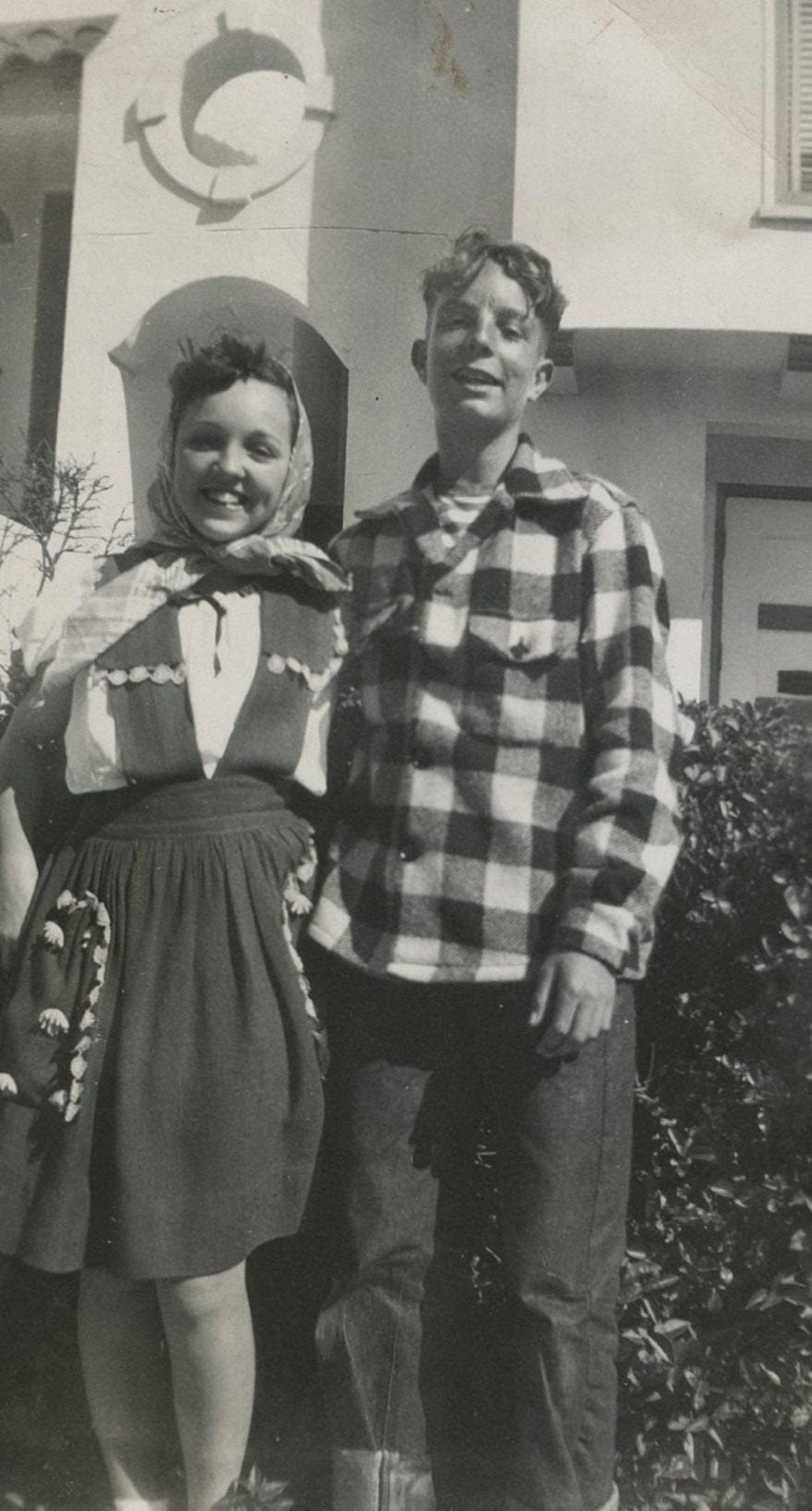 Original Vintage Photo Snapshot Young Man & Woman Wearing Costumes ...