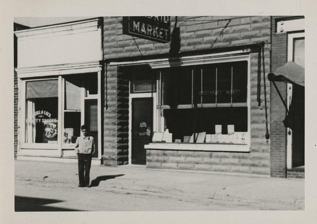 Original Vintage Photo Snapshot Boy & Store Storefront 1940s-50s - Etsy