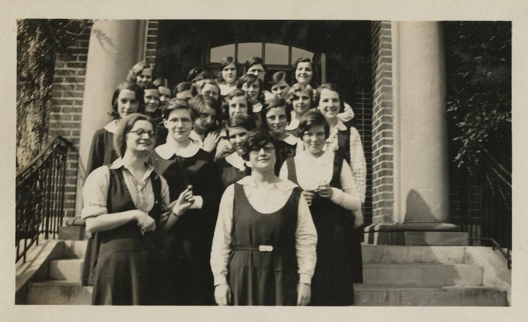 Original Vintage Photo Snapshot Young Women Teen Girls School Class ...
