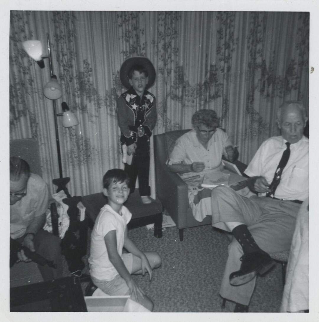 Original Vintage Photo Snapshot Men Woman Boy Cowboy 1965 - Etsy