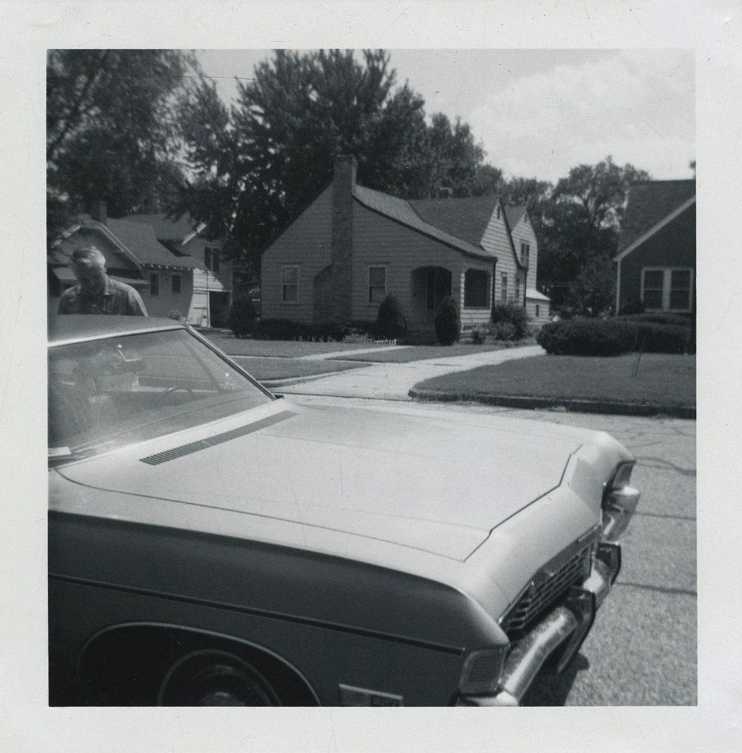 Original Vintage Photo Snapshot Man Car House 1969 - Etsy