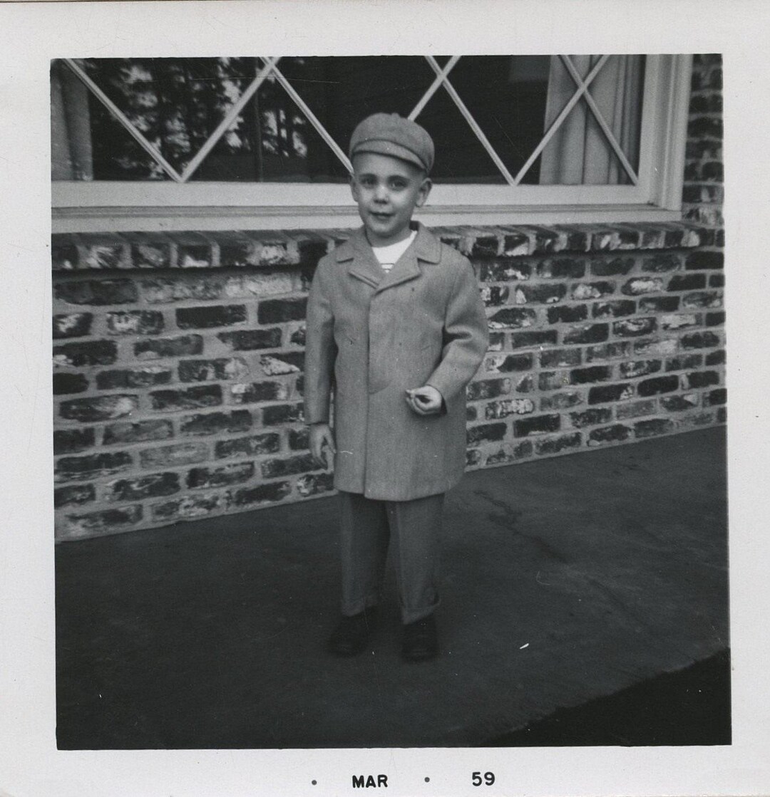 Original Vintage Photo Snapshot Small Boy by Brick Building 1959 - Etsy