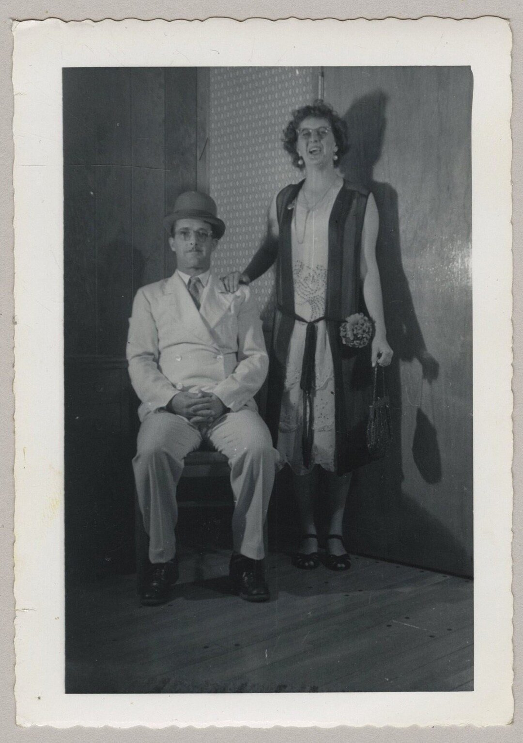 Original Vintage Photo Snapshot Man & Woman Wearing Costumes 1950s - Etsy