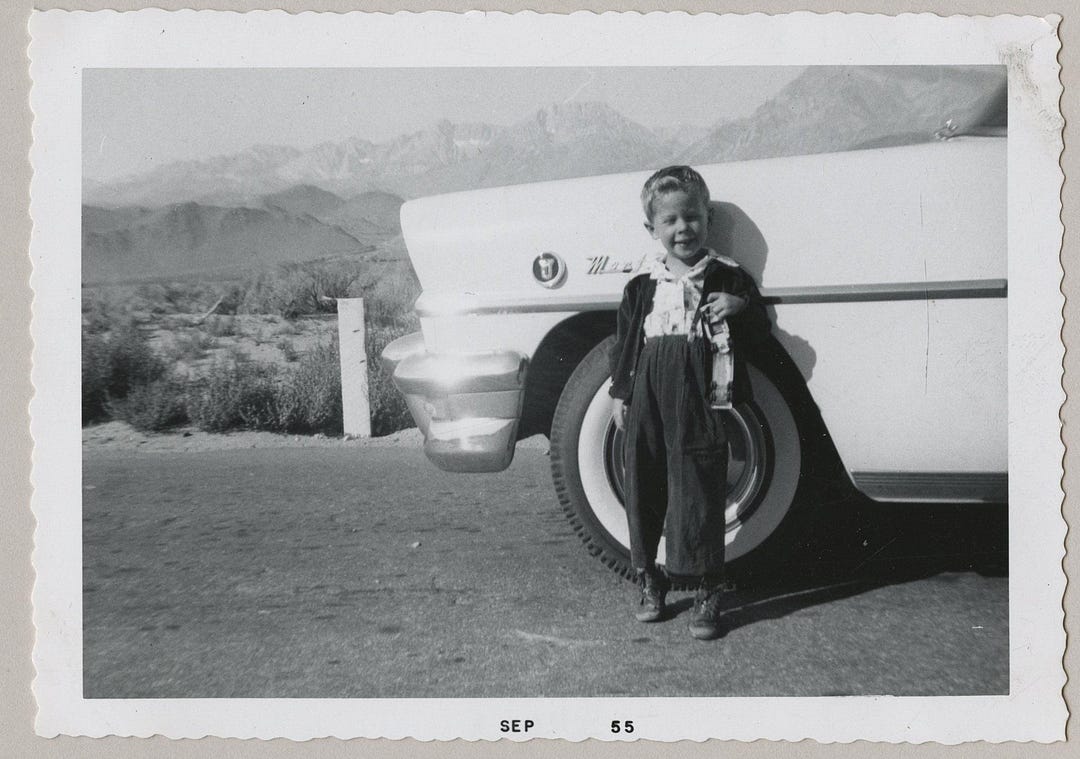 Original Vintage Photo Snapshot Boy Standing by Car 1955 - Etsy