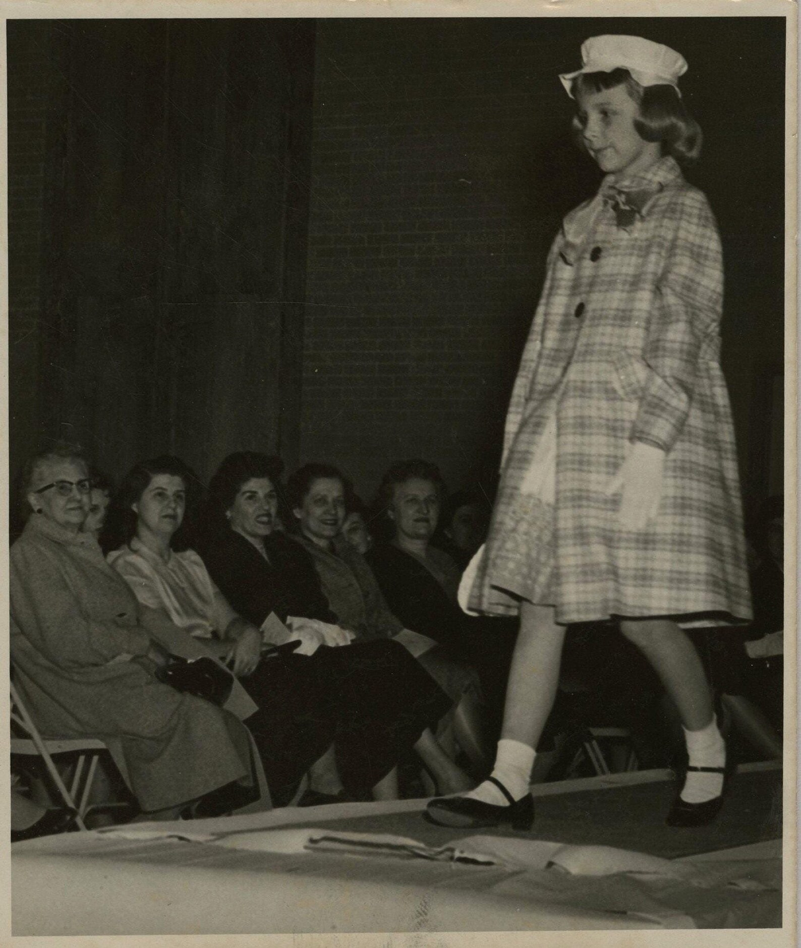 Original Vintage Photo Snapshot Girl Walking Runway in Fashion Show ...