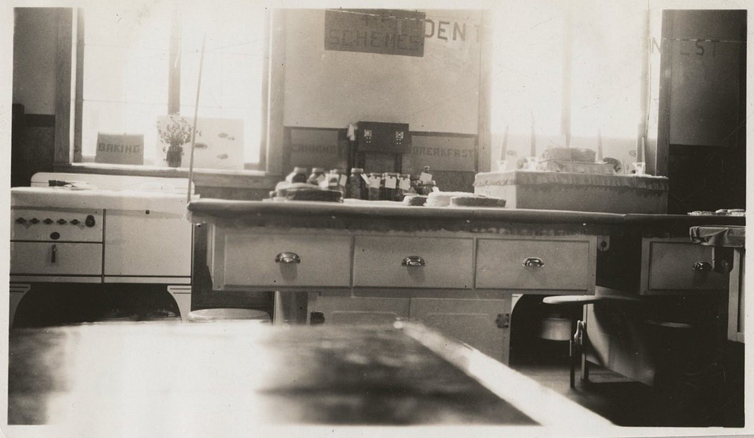 Original Vintage Photo Snapshot Kitchen Counter Stove Through Window ...