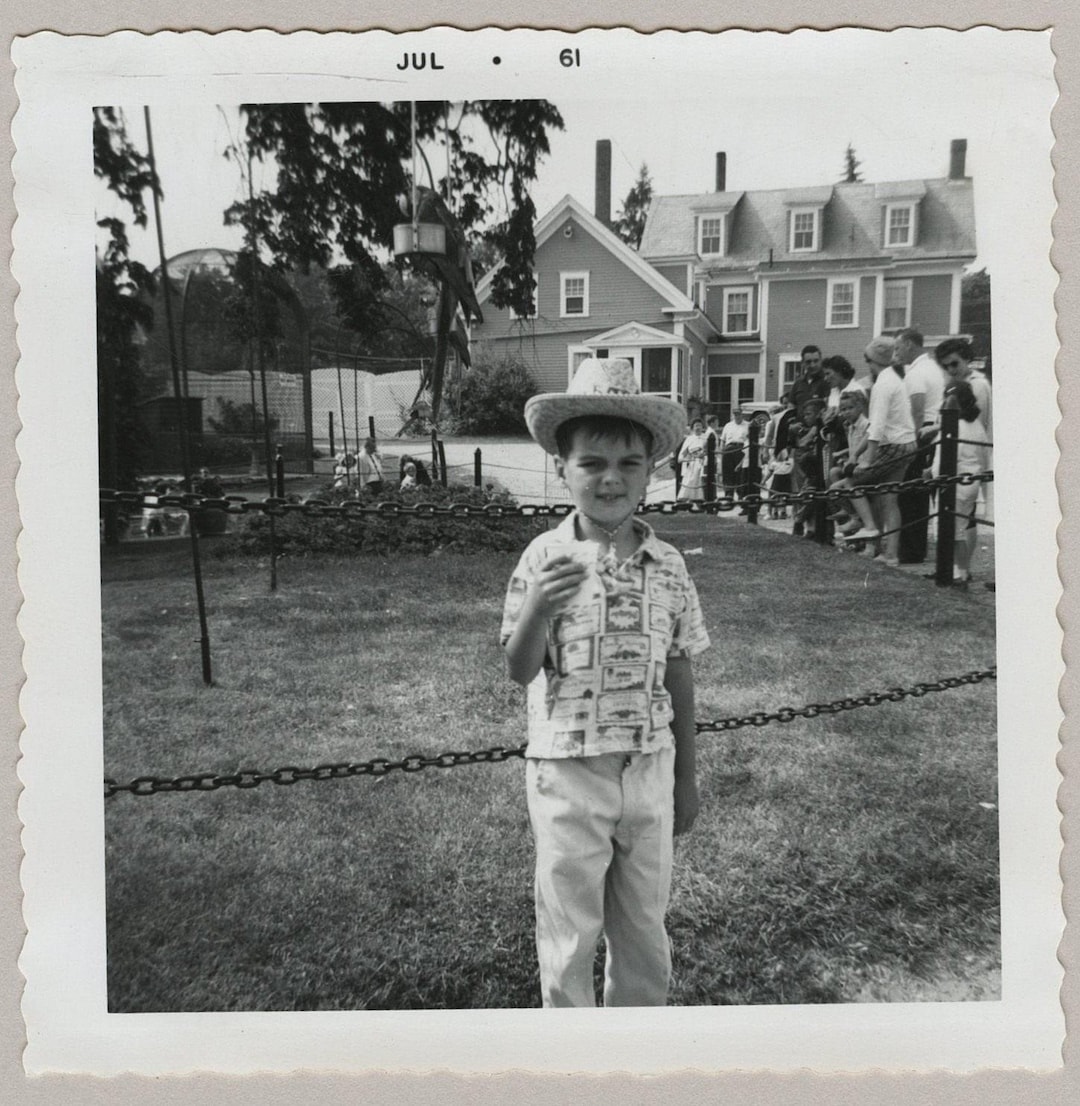 Original Vintage Photo Snapshot Boy Wearing Hat 1961 - Etsy