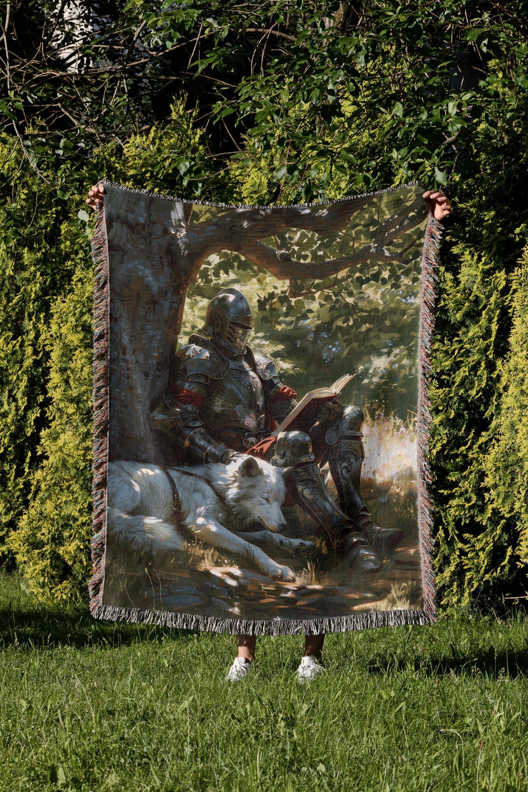 Knight Armor Blanket | Light and Dark Academia Tapestry | Dnd Gift ...