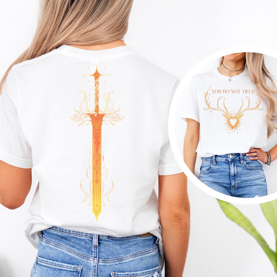 TOG T-shirt, You Do Not Yield Quote, Sword & Stag Design, Fantasy Book ...