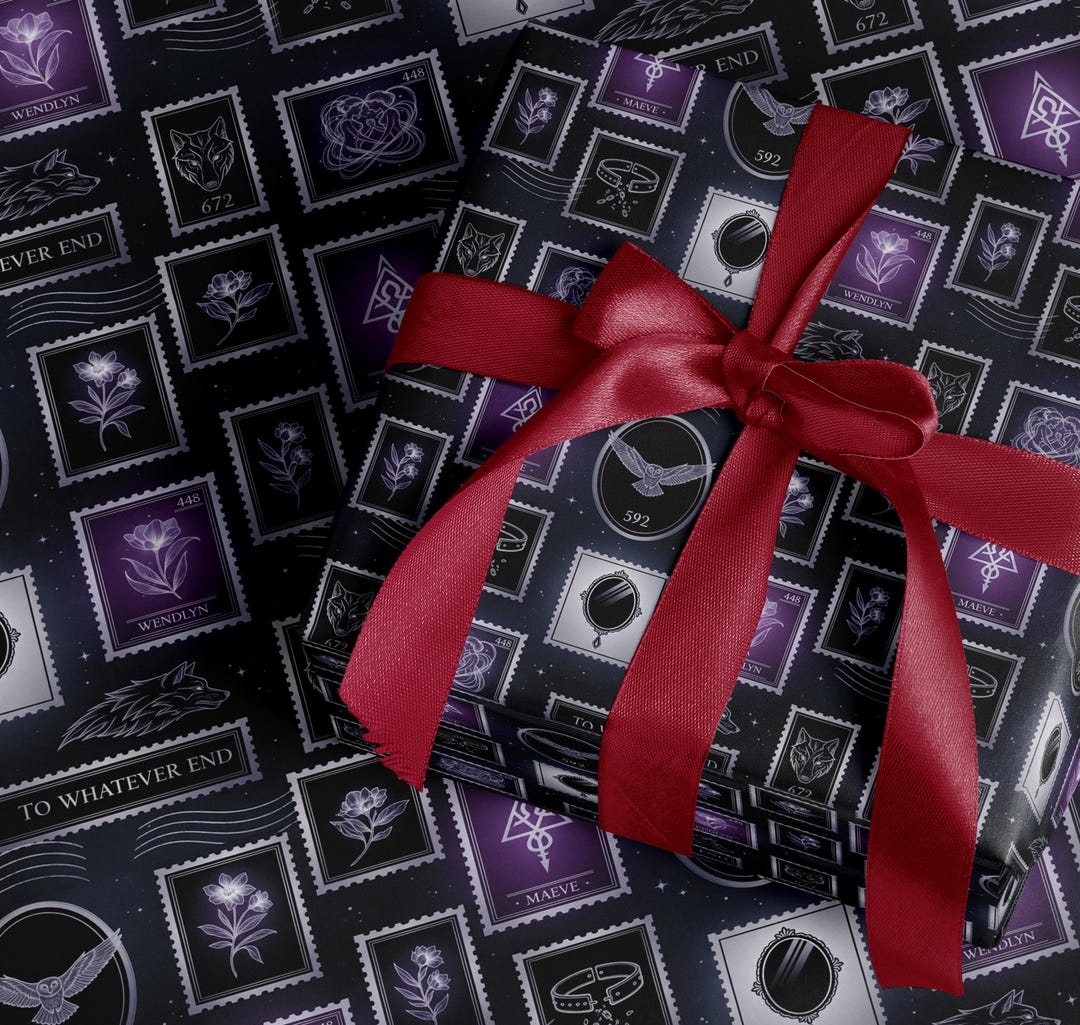 Throne of Glass Night Court Wrapping Paper Dark Fantasy Gift Wrap Sarah ...