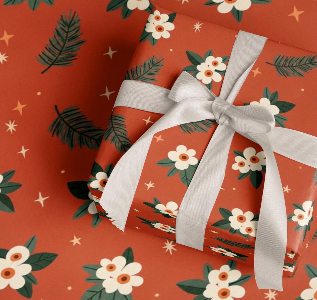 Xmas Wrapping Paper Roll Cute Christmas Paper Festive Gift Wrapping ...