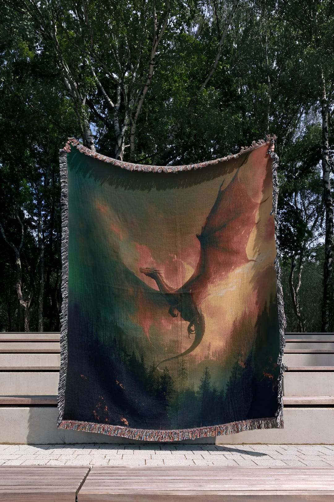 Fourth Wing Woven Blanket Fantasy Book Lover Gift Fourth Wing Inspired ...