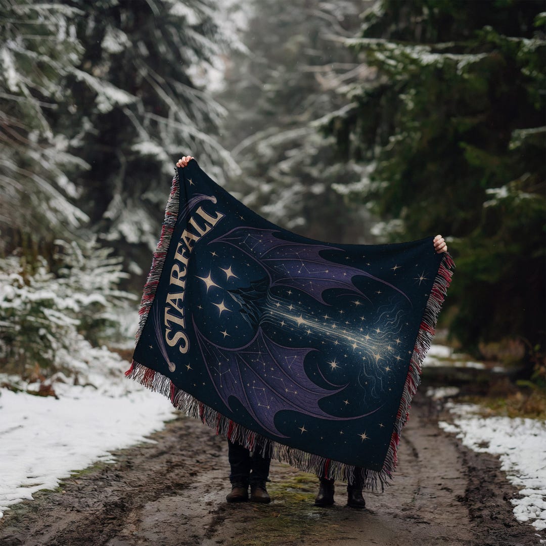 Starfall Night Court Woven Blanket ACOTAR Inspired Throw Cozy Bookish ...