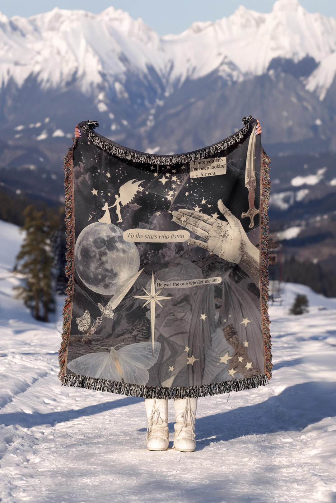 Woven Throw Blanket City of Starlight ACOTAR Gift Velaris the Night ...