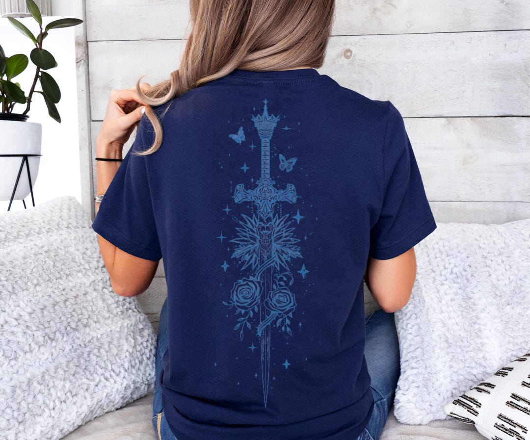 Quicksilver Book Tee Callie Hart Floral Sword T-shirt Fantasy Romance ...