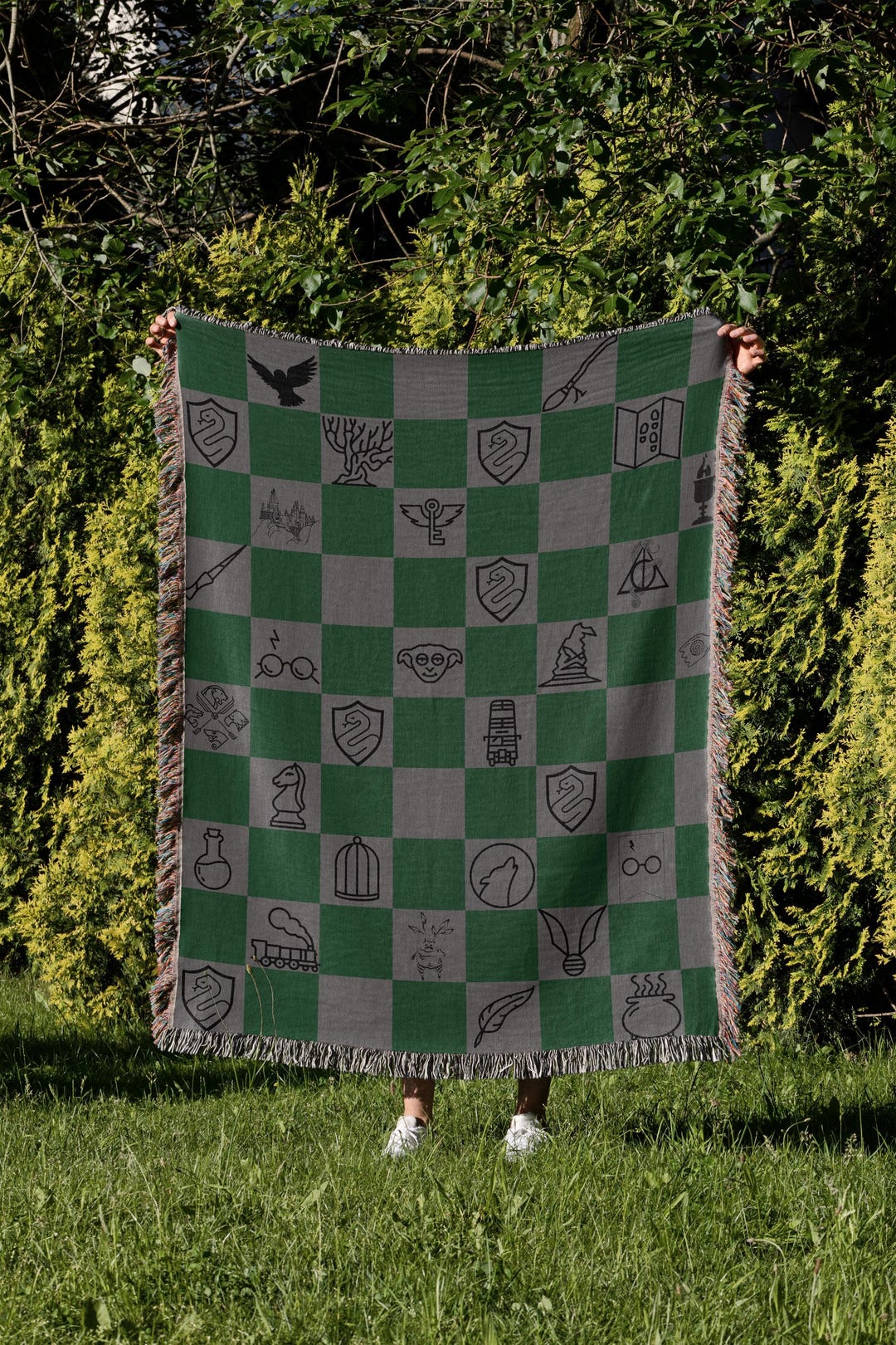 Serpent House Blanket | Wizard Pride Throw | Dark Wizard Decor & HP ...