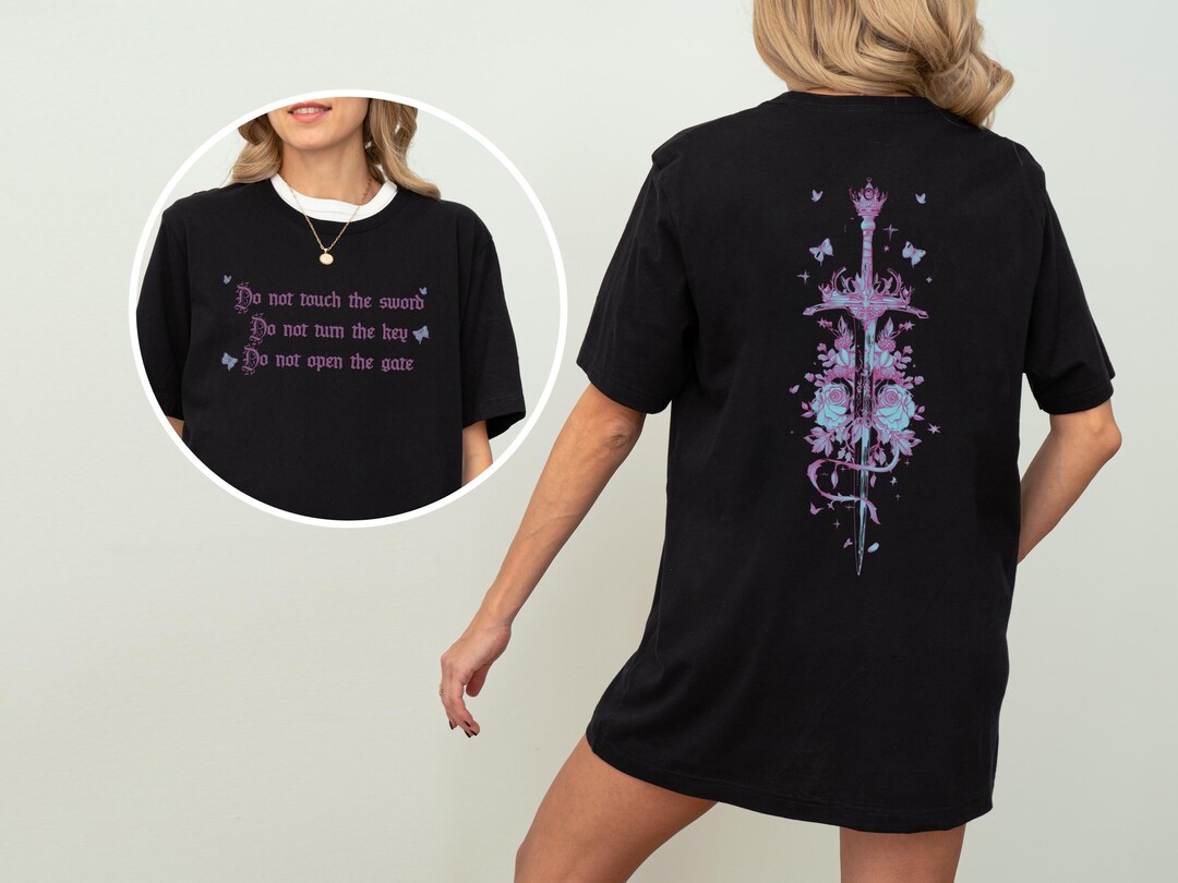 Quicksilver Sword Tee Callie Hart Shirt Fantasy Romance Floral Sword T ...