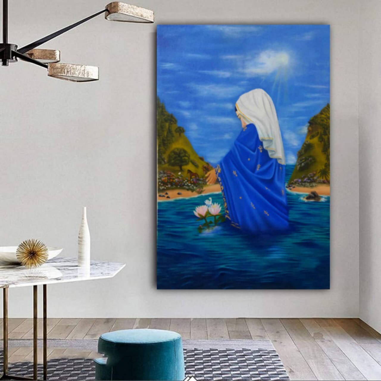 Birth of the Earth, Giant Mother Mary Acrylic on Canvas Painting 24 to ...