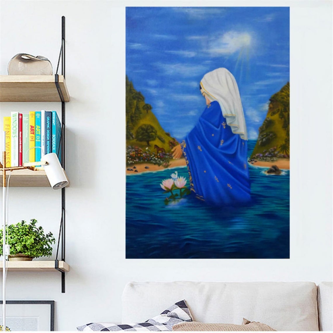 Birth of the Earth, Giant Mother Mary Acrylic on Canvas Painting 24 to ...