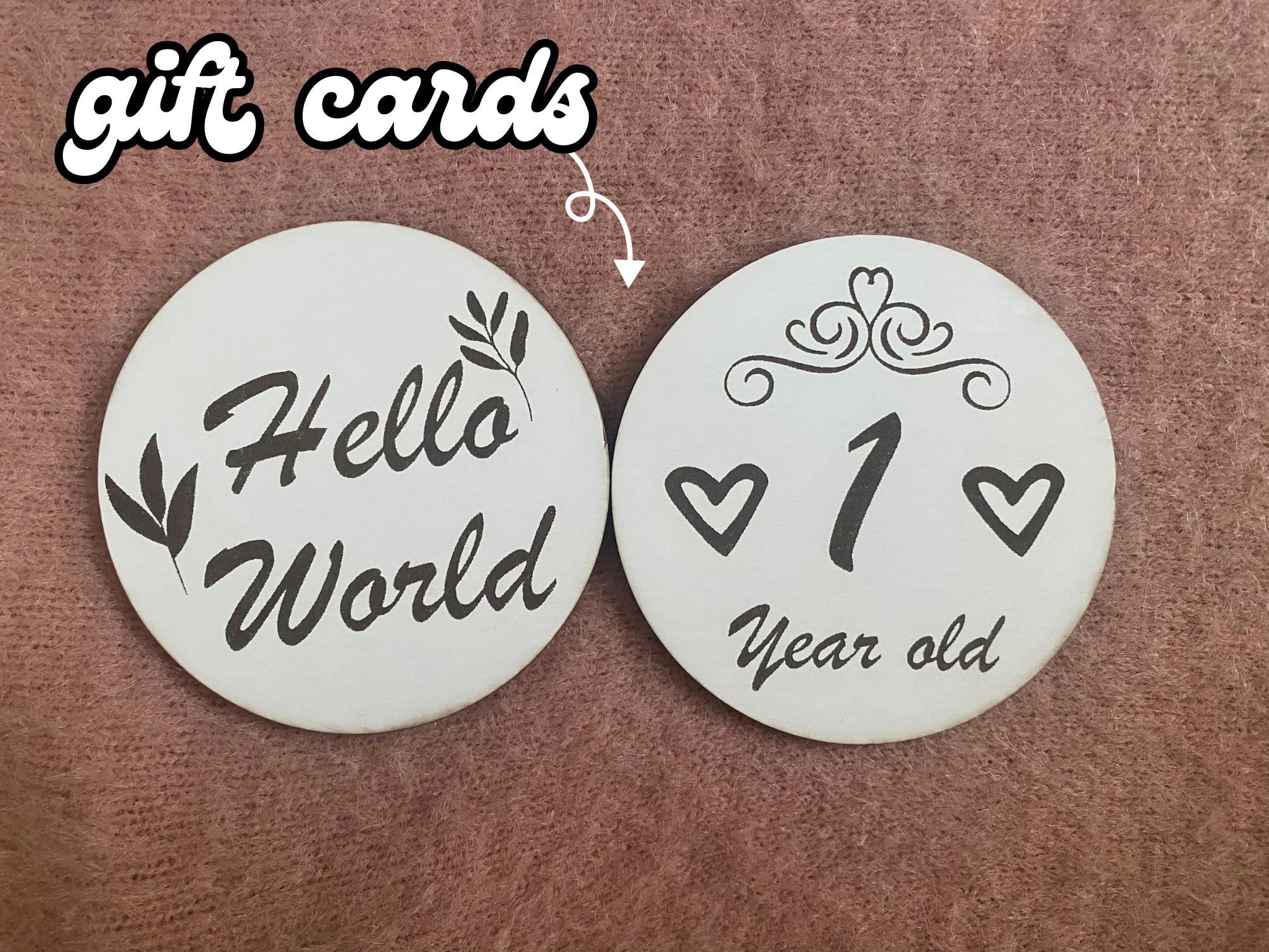 Custom Wooden Baby Milestone Cards Personalized Unique Wooden Milestone ...