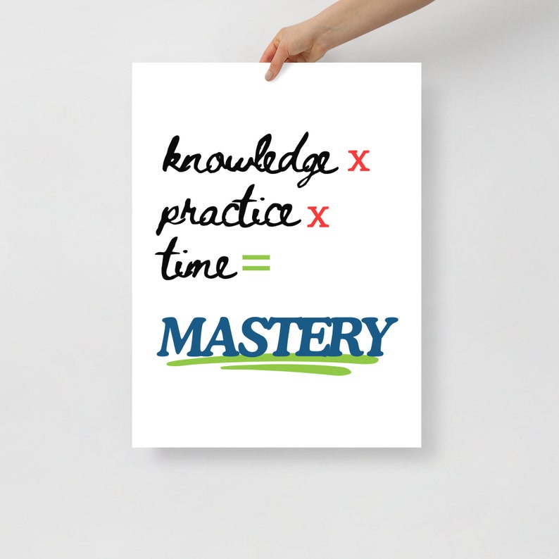 The Mastery Equation (DSJR Classroom Poster, 18" X 24") - Etsy
