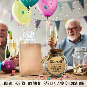 Personalized Retirement Jar, Happy Retirement Jar, Gift for Co Worker ...