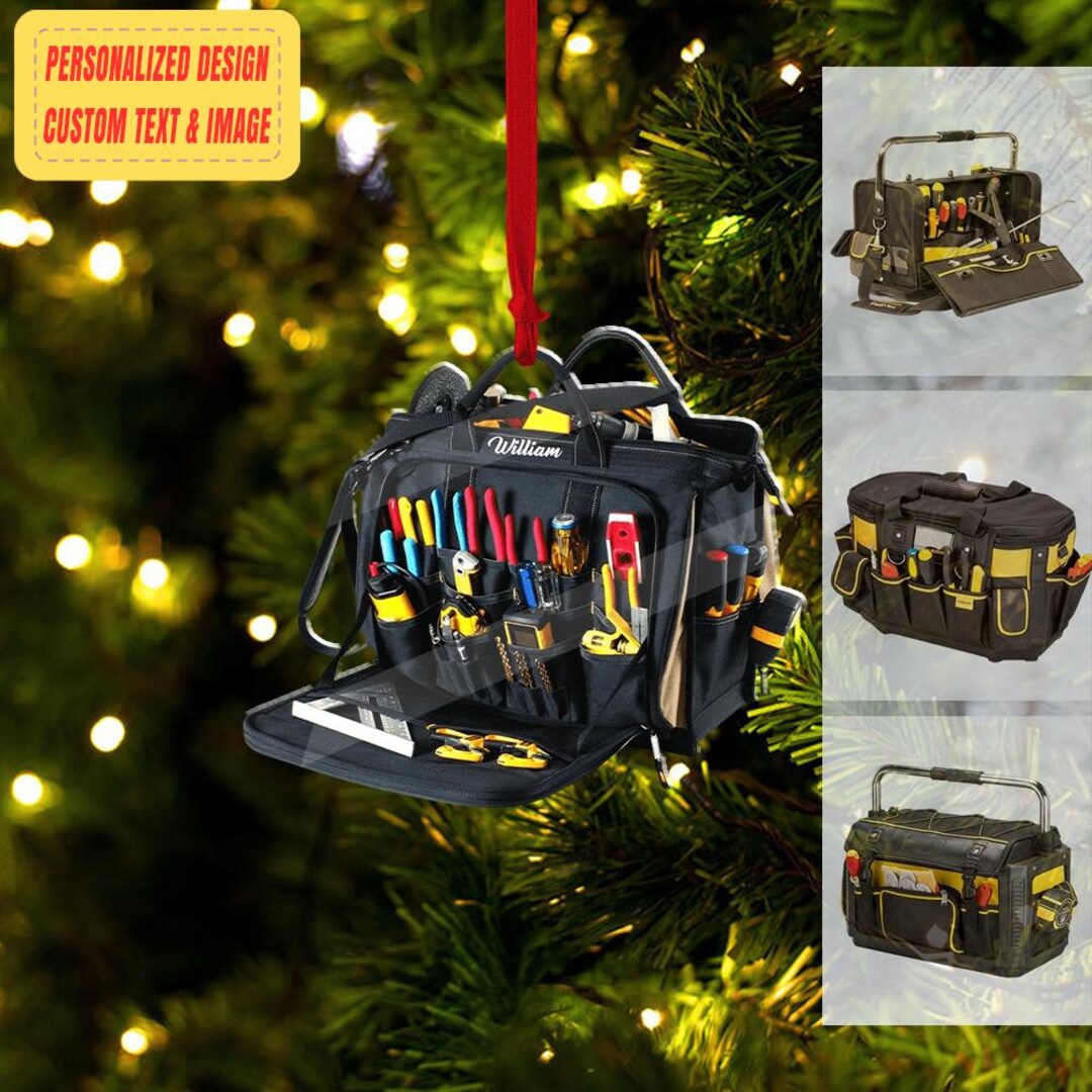 Personalized Tool Bag Ornament Custom Name Gift for Electricians ...