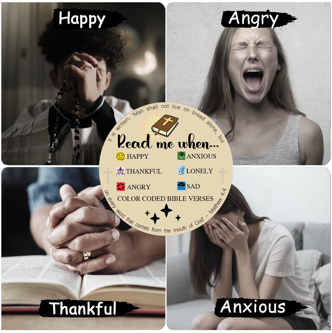 DIY Color Coded Bible Verses Jar for Emotions and Feelings, Christian ...