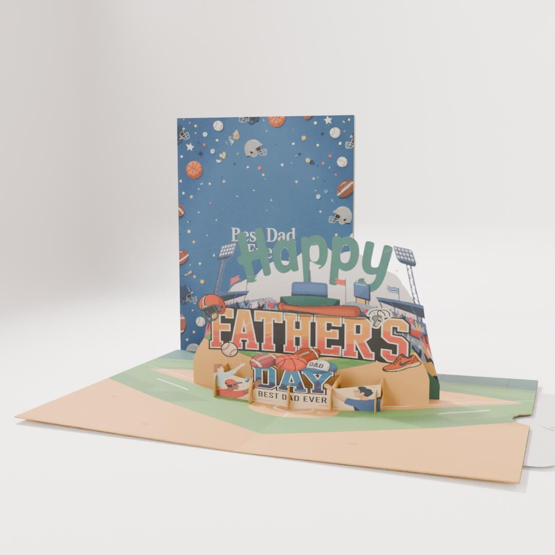 Happy Father’s Day Pop-up Card – Best Dad Ever 3D Greeting Card ...
