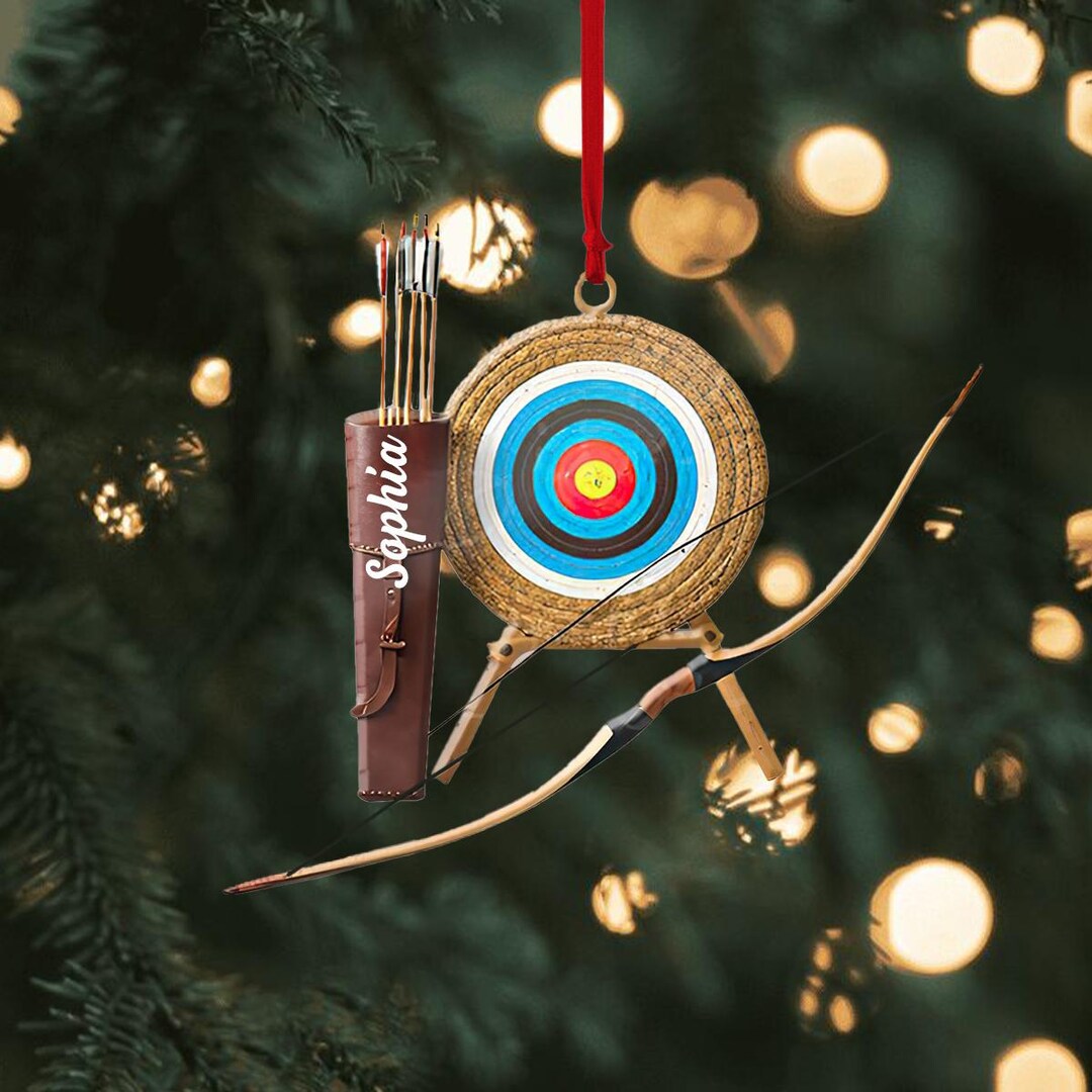 Personalized Archery Set Custom Shaped Acrylic Ornament, Archery ...