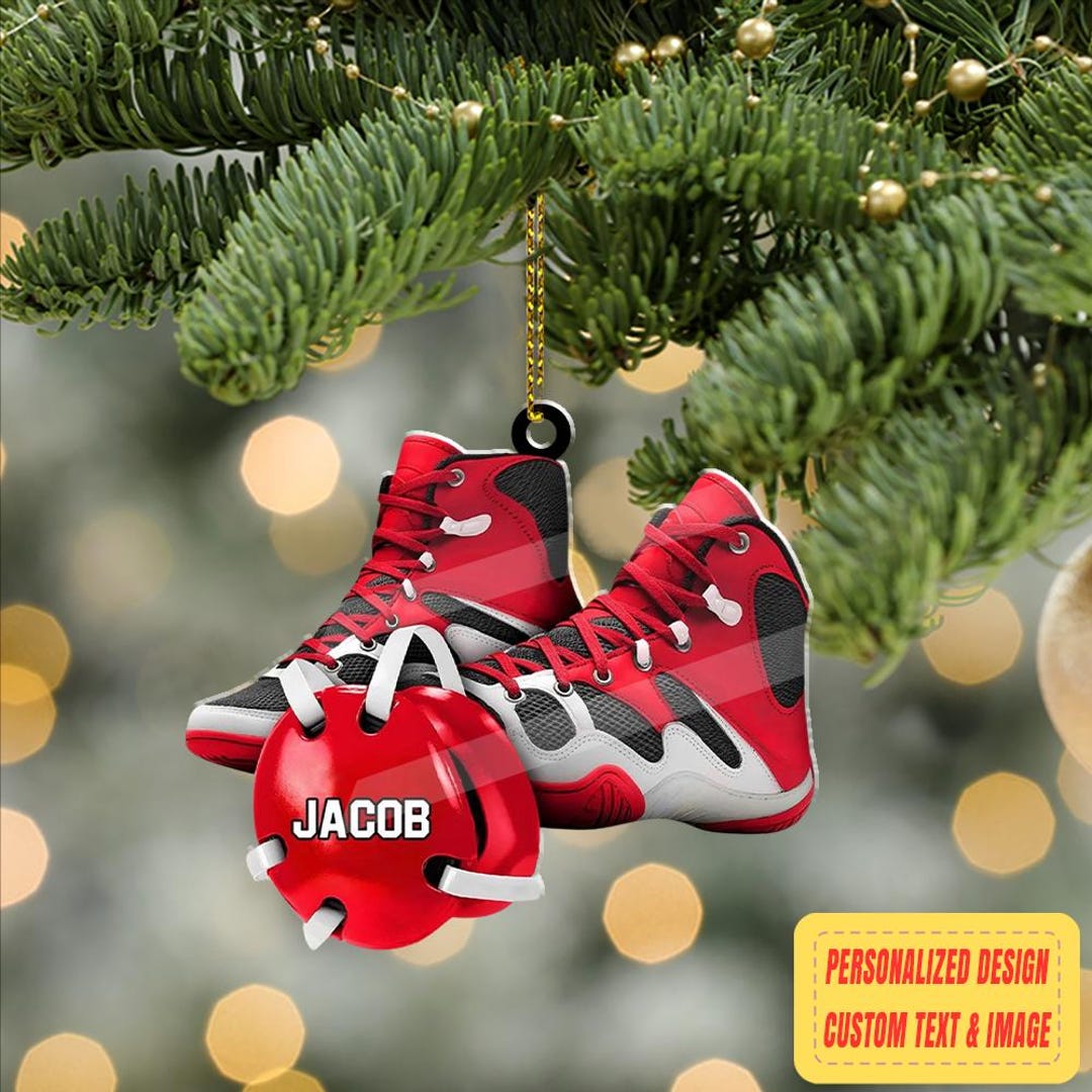Personalized Wrestling Ornament, Unique Holiday Gift for Friends Family ...
