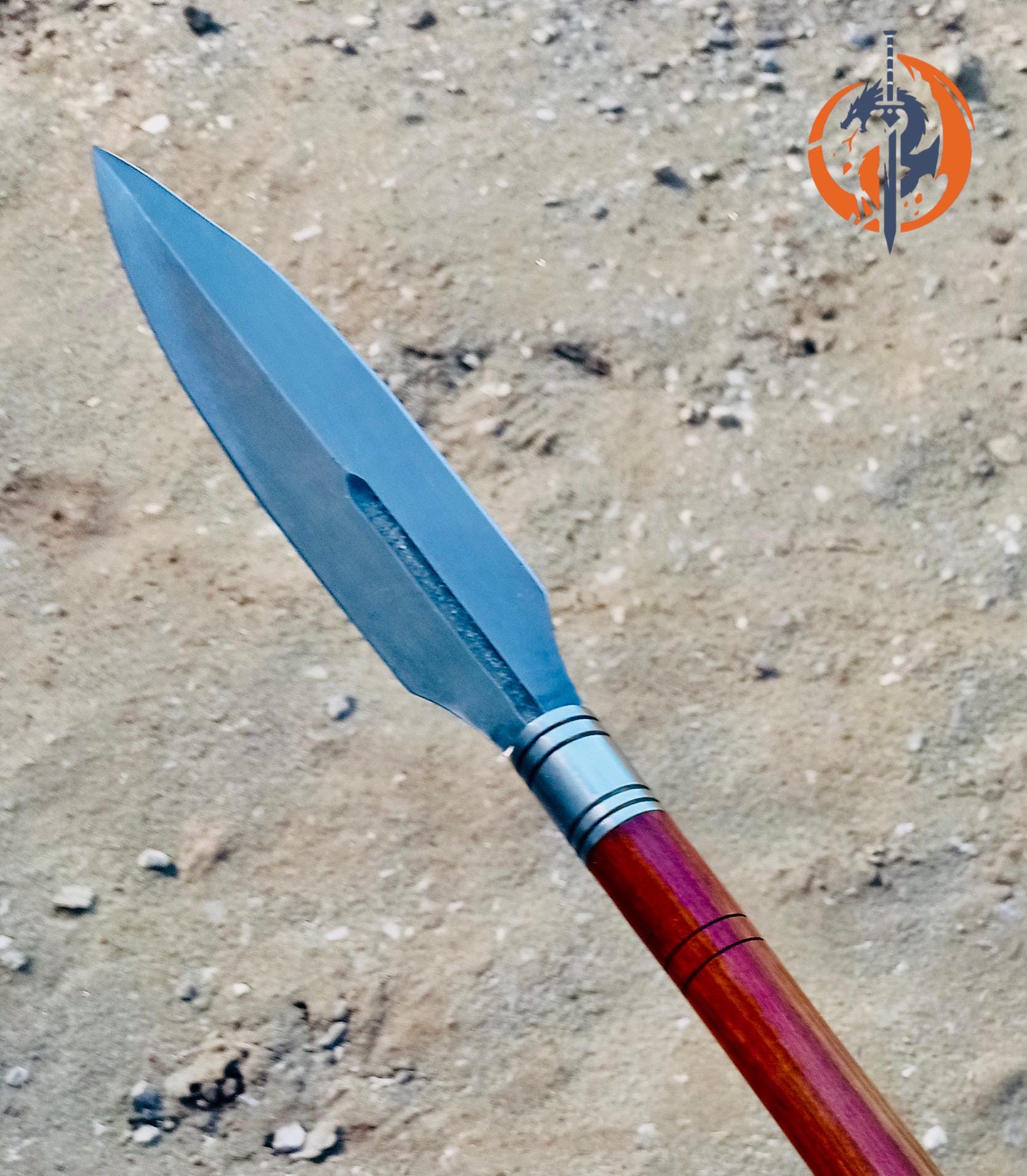 HUNTING HANDMADE Throwing SPEAR - Hand Forged 8 Inches Full Tang Long ...