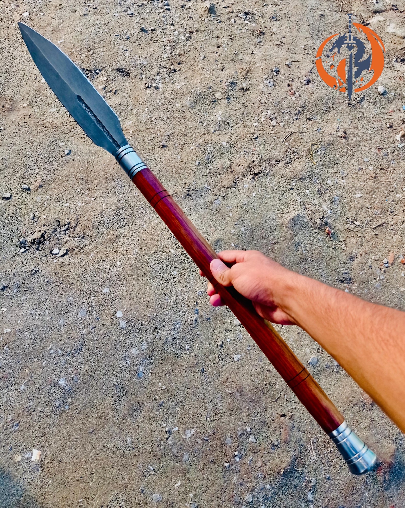 HUNTING HANDMADE Throwing SPEAR - Hand Forged 8 Inches Full Tang Long ...