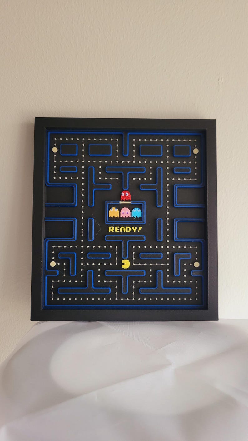 Pac-man Level 1 Wall Art – Retro Arcade Gaming Wall Decor - Etsy UK
